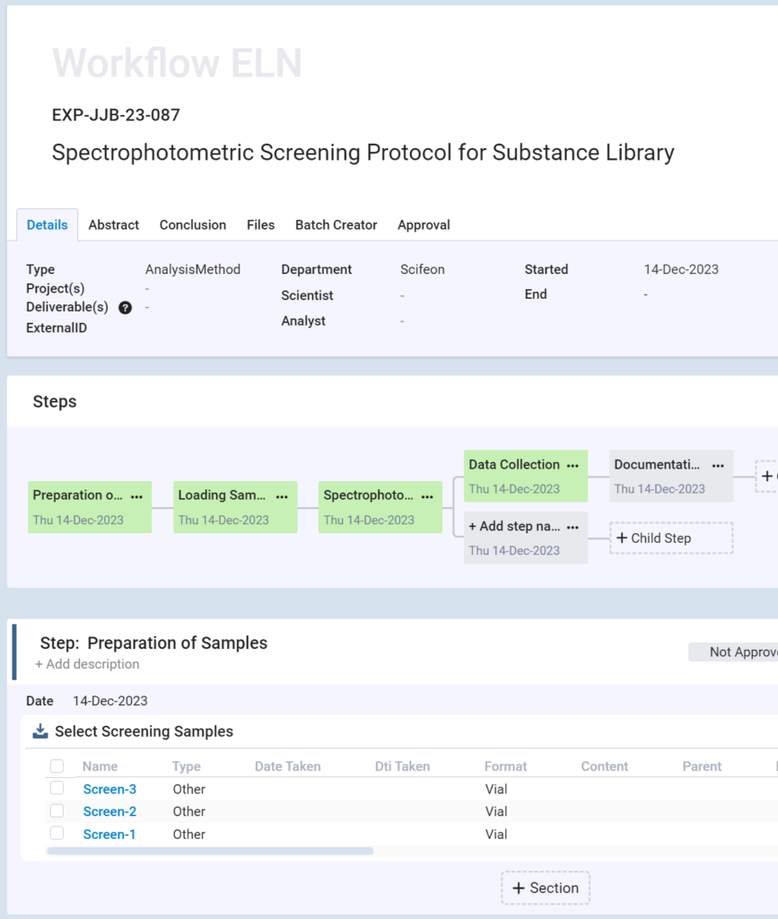 ELN Electronic Lab Notebook Scifeon Unified ELN LIMS Platform